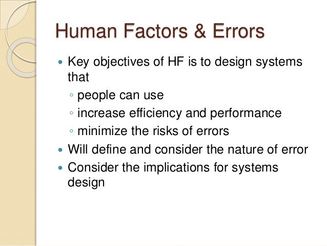 Human errors