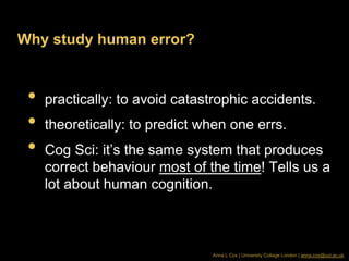 Human Error Lecture | PPTX