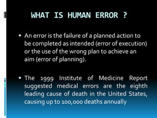 Human errors in surgery by dr dinesh bhu | PPT