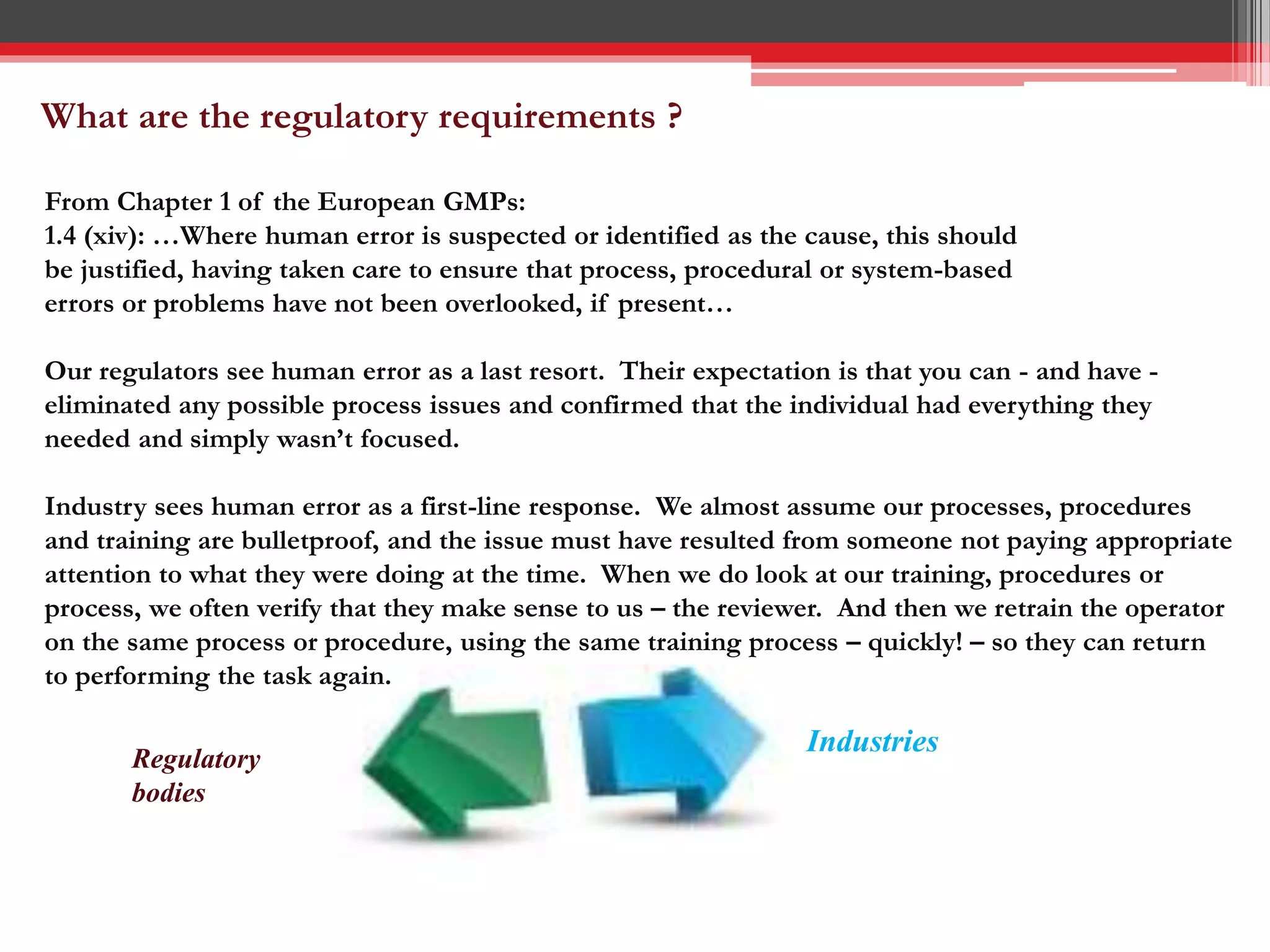 Introduction to Understanding Human errors in Pharmaceutical Industries | PPTX