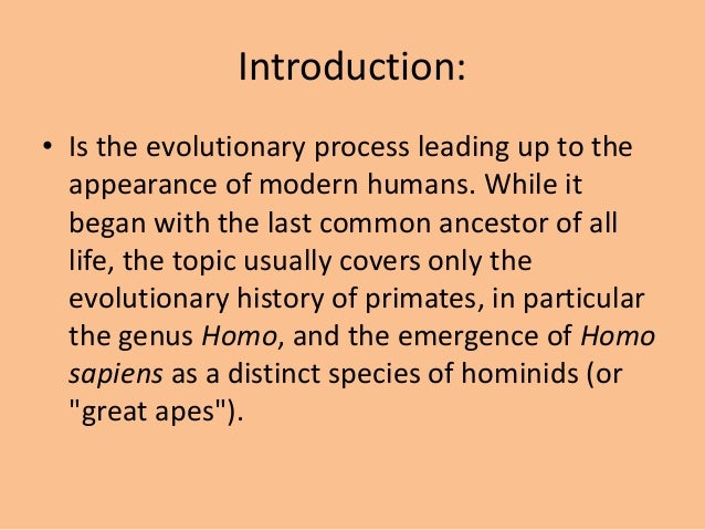 Human evolution (presentation #4 biology l2 project)