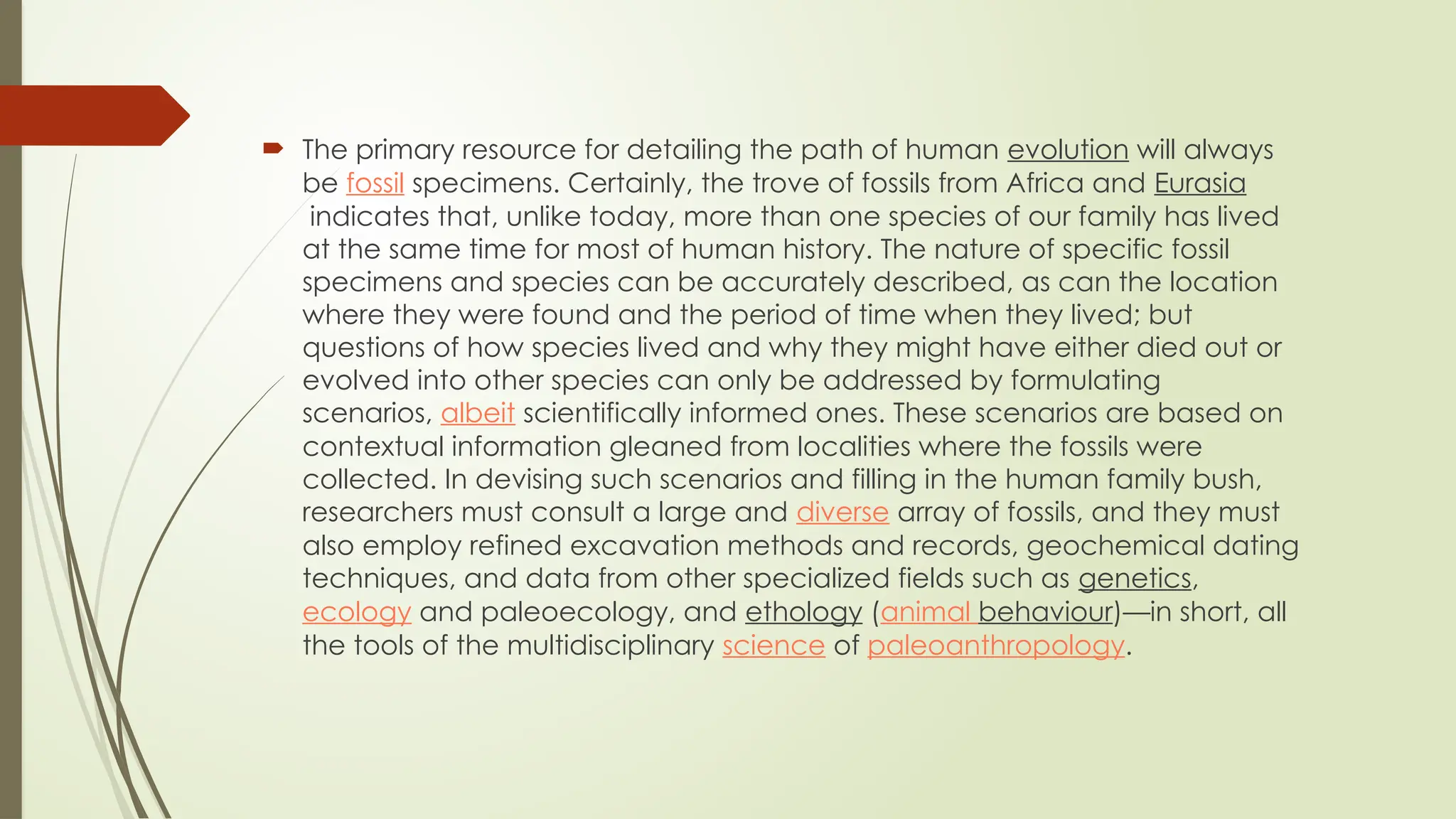 Human evolution with categories and characterstics | PPTX