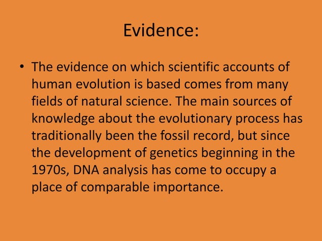Human evolution | PPT