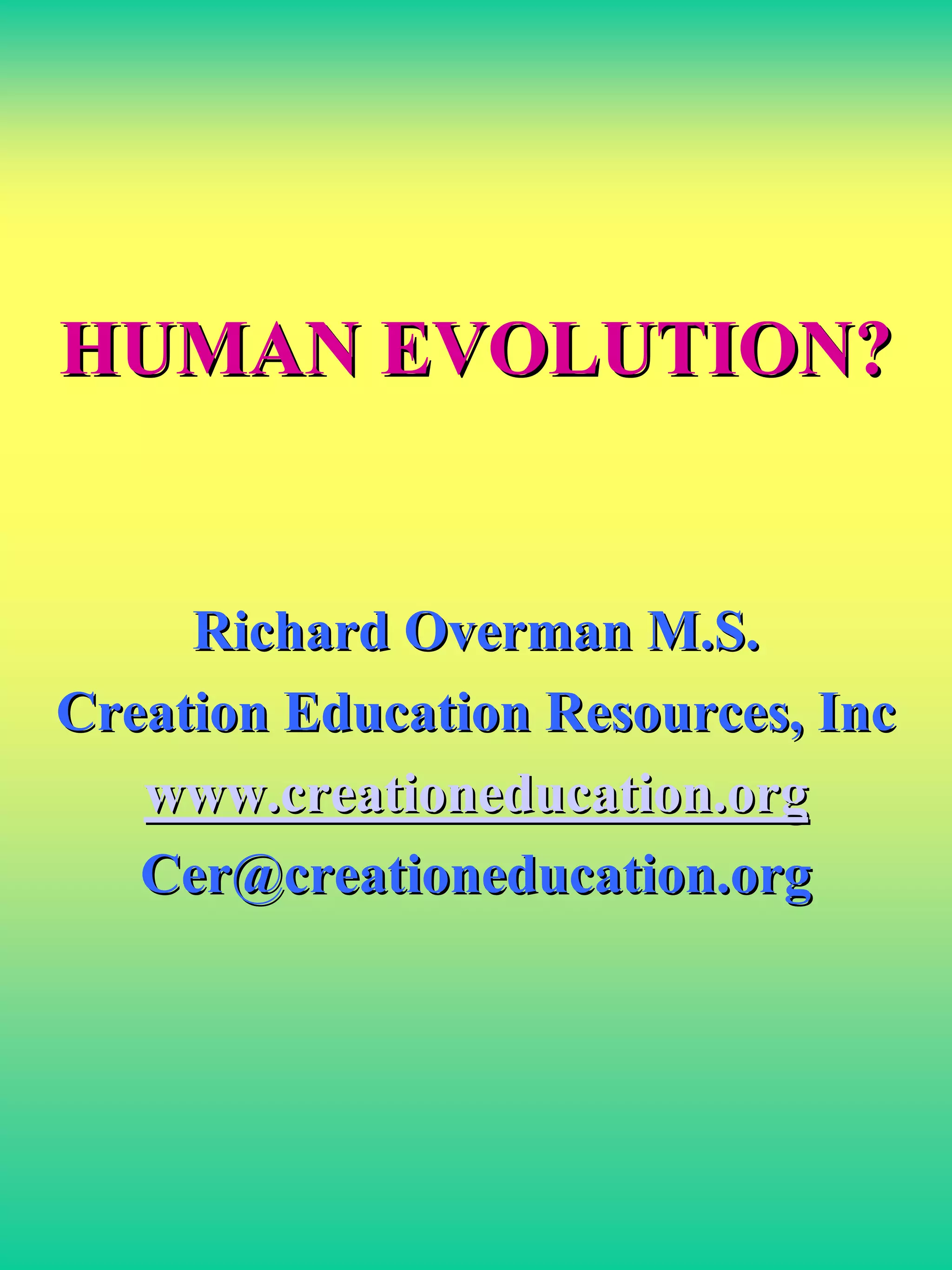 Humanevolution not2 | PDF