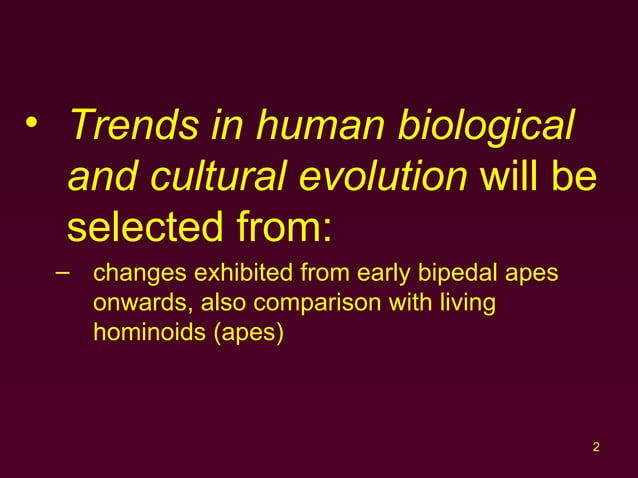 Human evolution notes | PPT | Large Animals | Pets
