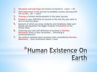 Human Existence On Earth Cheatsheet | PPTX