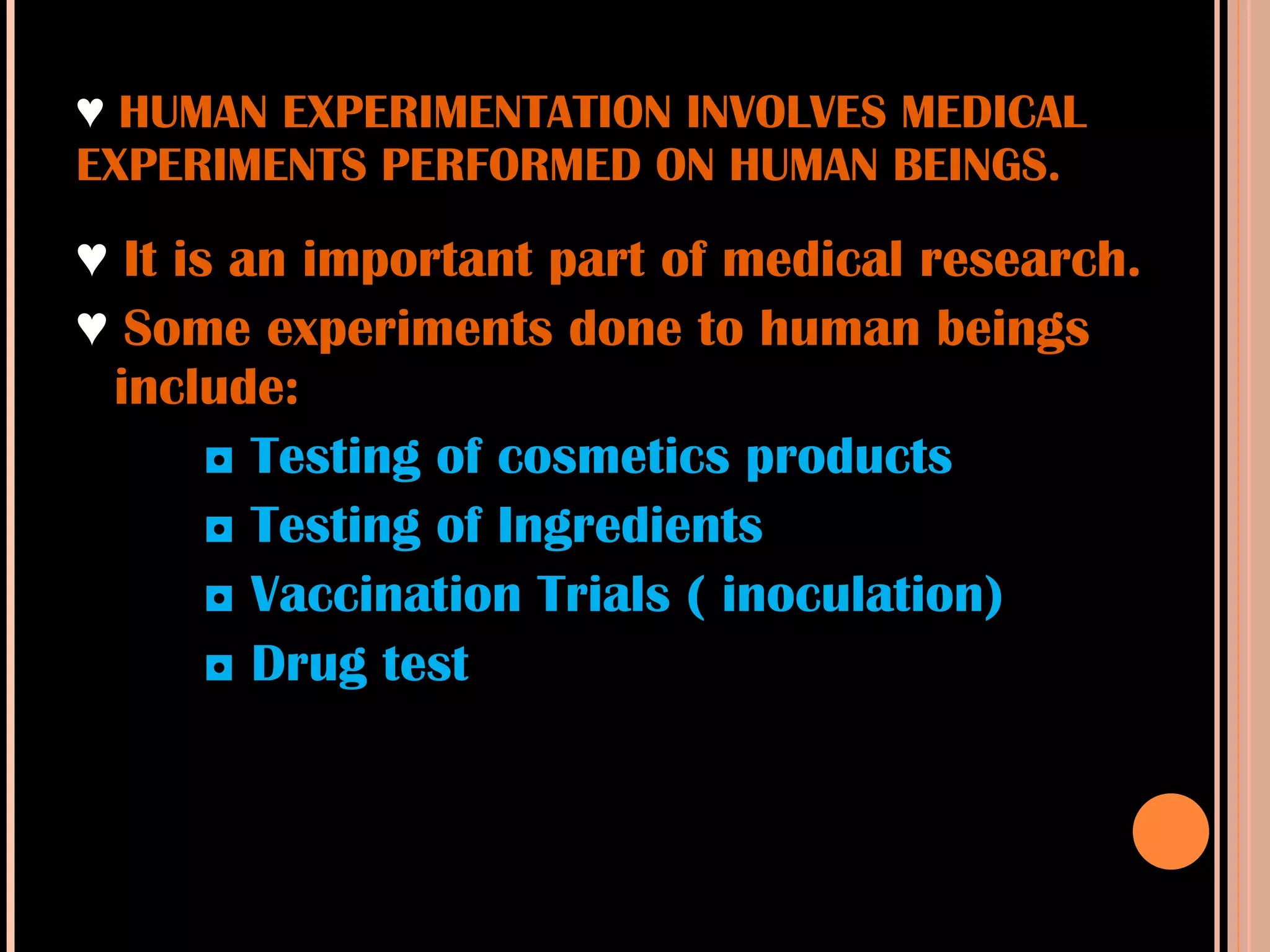 human experimentation | PPT