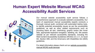 Human Expert Website Manual WCAG 2.0 2.1 2.2 Audit - Digital Accessibility Audit.pptx