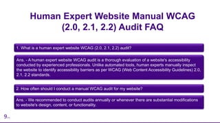 Human Expert Website Manual WCAG 2.0 2.1 2.2 Audit - Digital ...