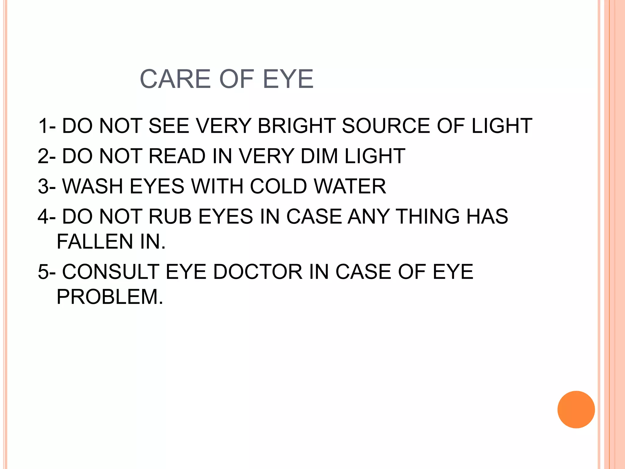 Human eye care and defects | PPTX