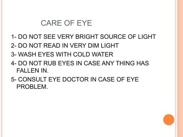 Human eye care and defects | PPTX | Eye and Vision Conditions ...