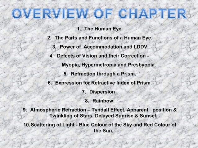 Human eye class 10 | PPT | Eye and Vision Conditions | Diseases and ...