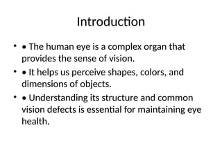 The Human Eye and Defects of Vision of 2009 | PPT