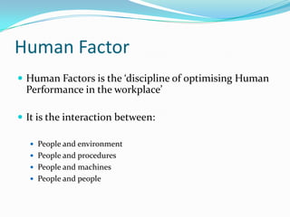 Human factor basic | PPTX