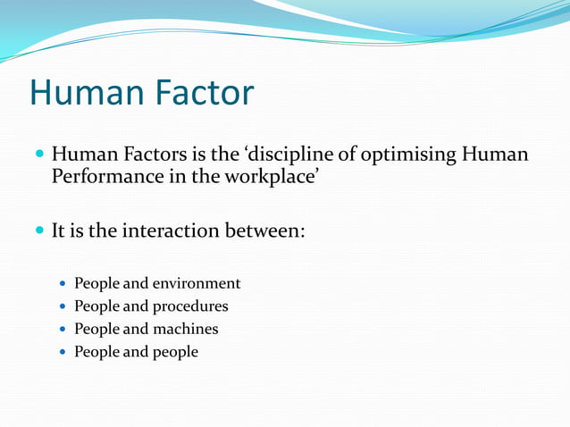Human factor basic | PPTX