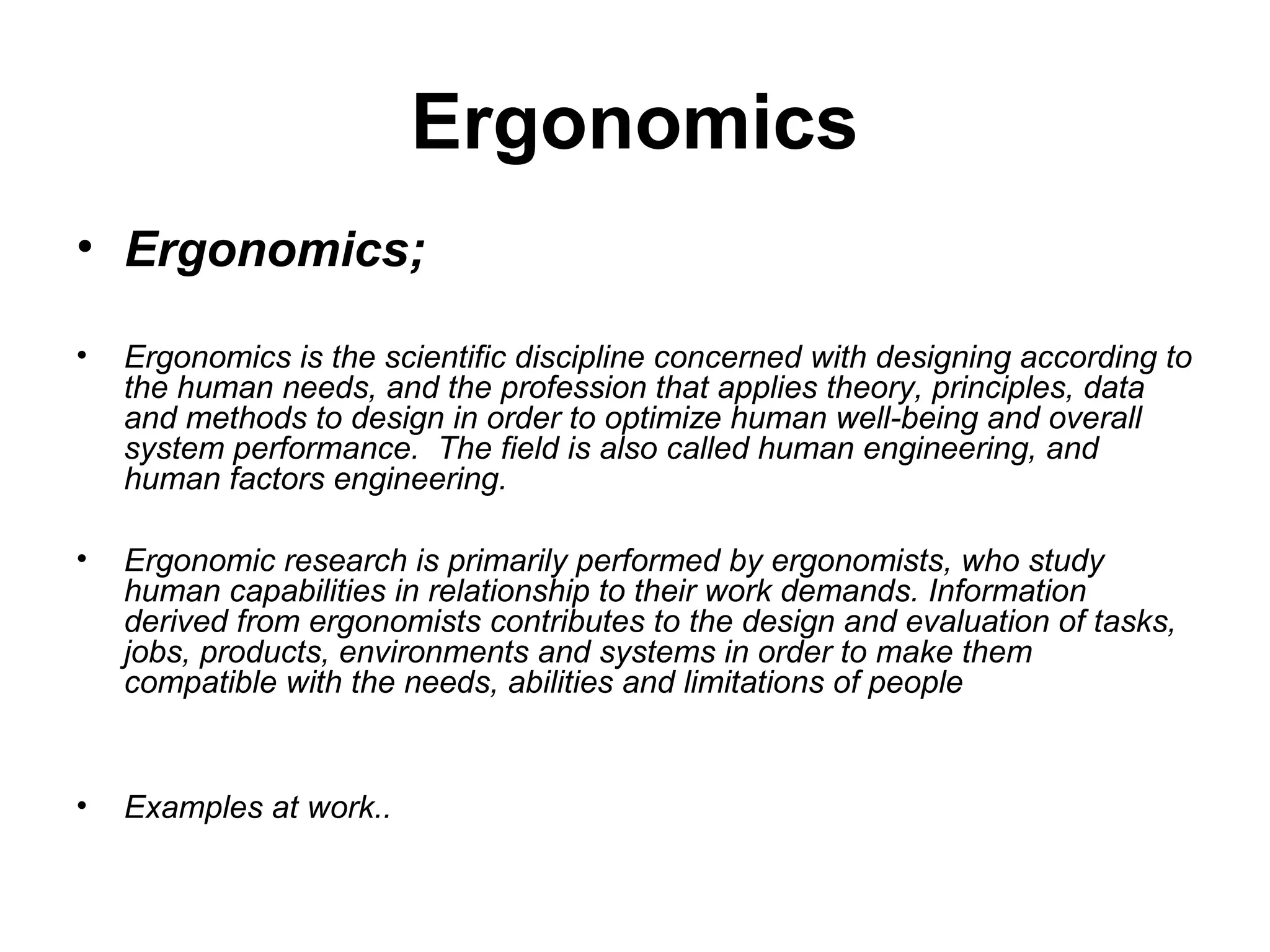 Human factors and ergonomics and anthropometrics | PPT