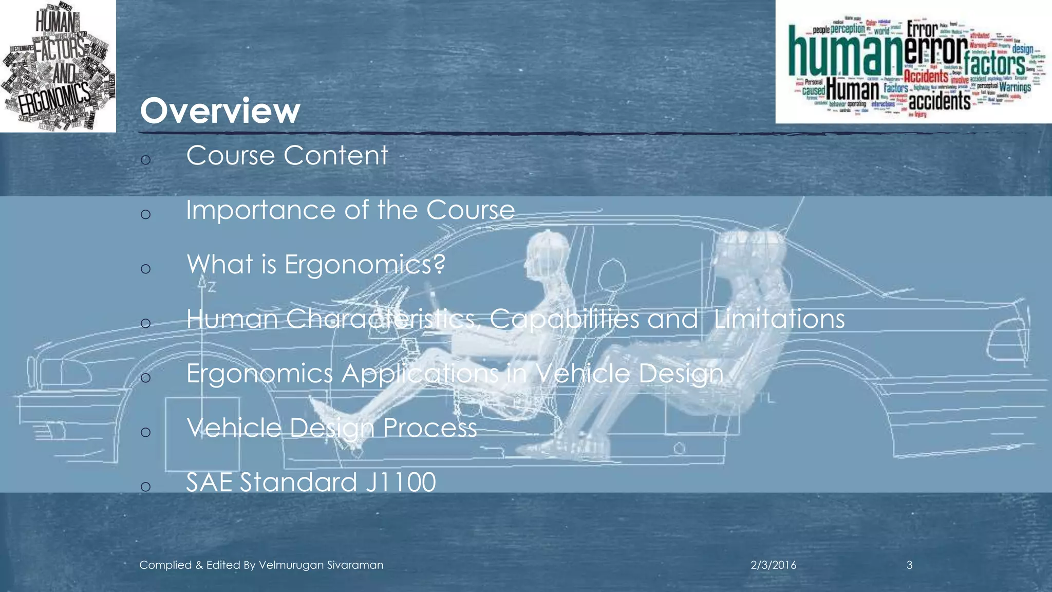 Human Factors & Ergonomics in Automobile Enineering | PDF