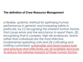 Human factors for crew&members | PPTX