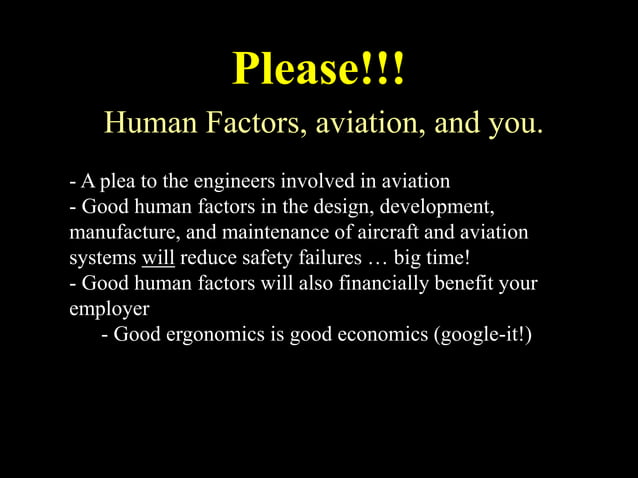 Human_Factors_in_Aviation.ppt | Aviation Industry | Industries