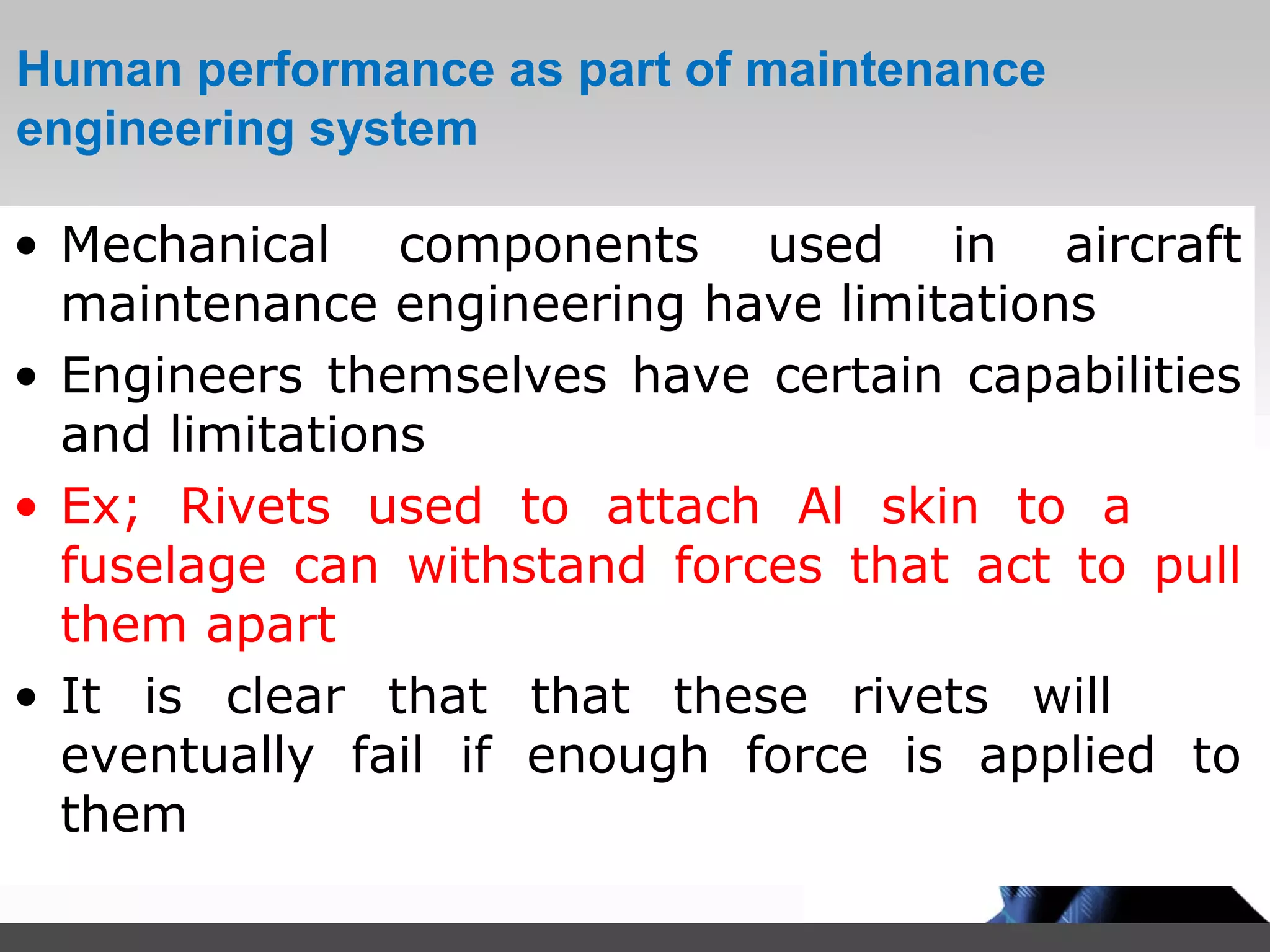 Human factors in aviation (human performance and limitations) | PPT
