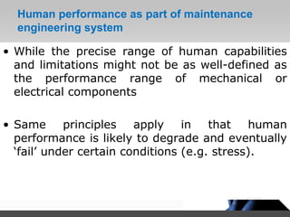 Human factors in aviation (human performance and limitations) | PPT