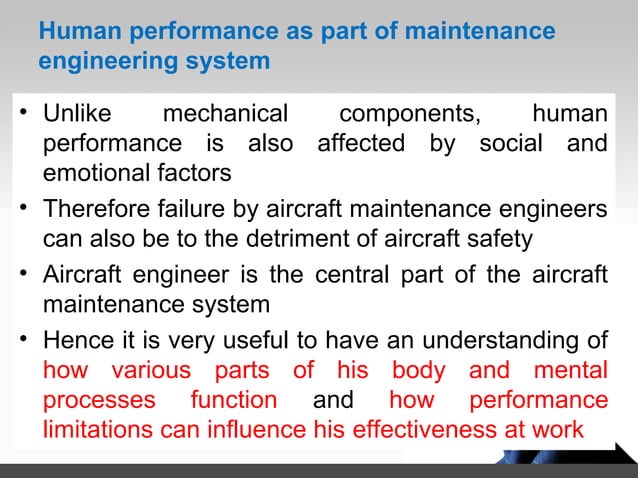 Human factors in aviation (human performance and limitations) | PPT ...