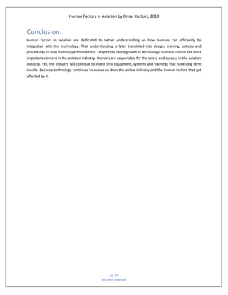 Human Factors in Aviation by Omar Kuzbari | PDF