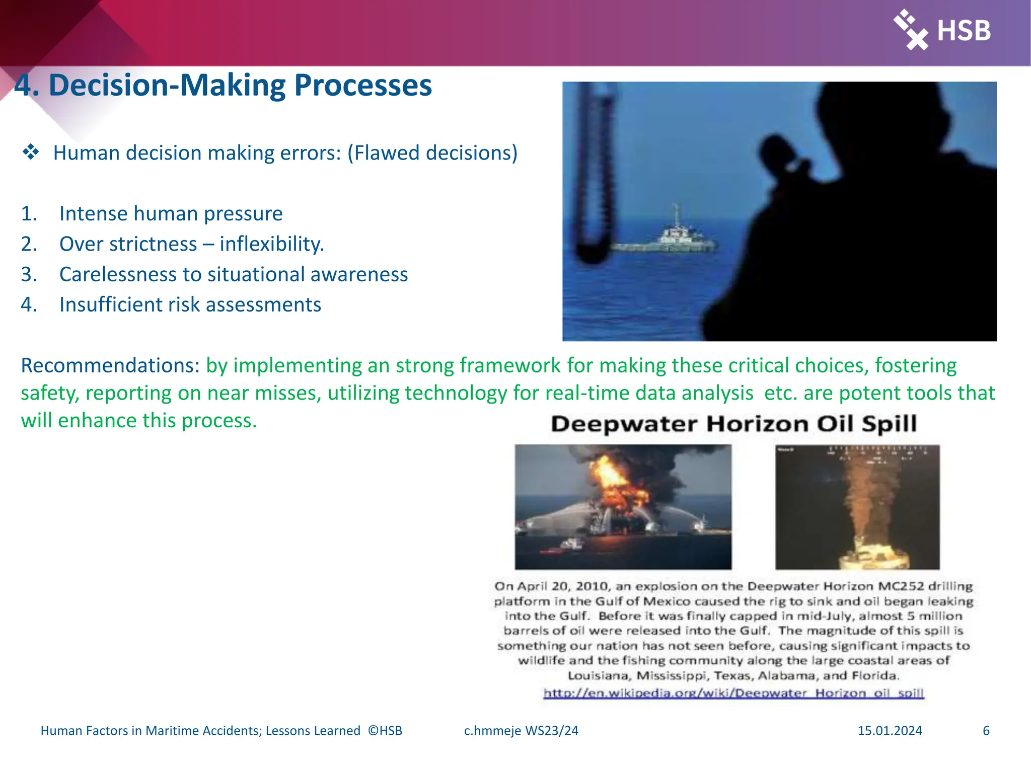 Human Factors in Maritime Accidents - Lessons Learned. by Chinazor ...