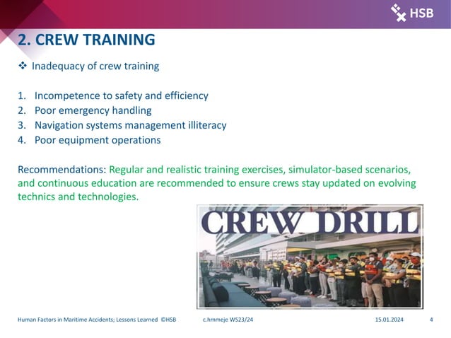 Human Factors in Maritime Accidents - Lessons Learned. by Chinazor ...