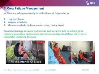 Human Factors in Maritime Accidents - Lessons Learned. by Chinazor ...