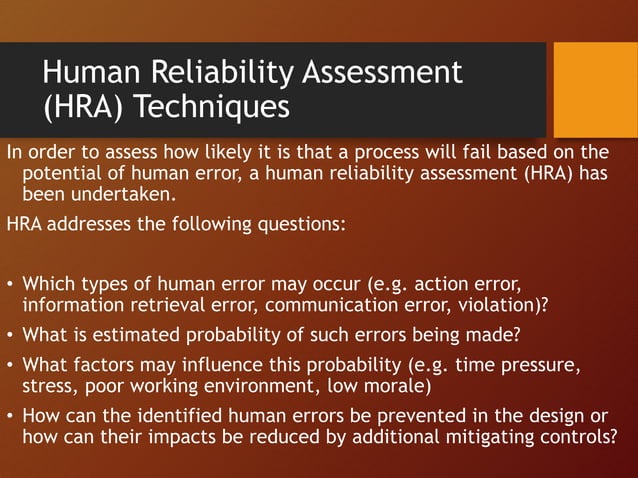 Human factors in risk management | PPT