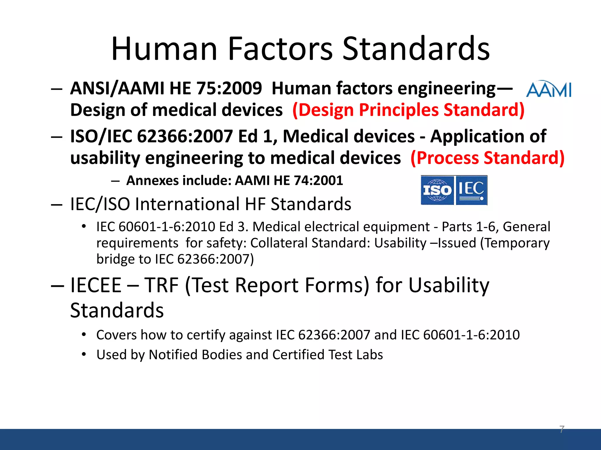 Human factor standards and usability (by Ed Israelski) | PDF