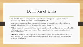 Human factors that cause ill health, accidents, | PPTX