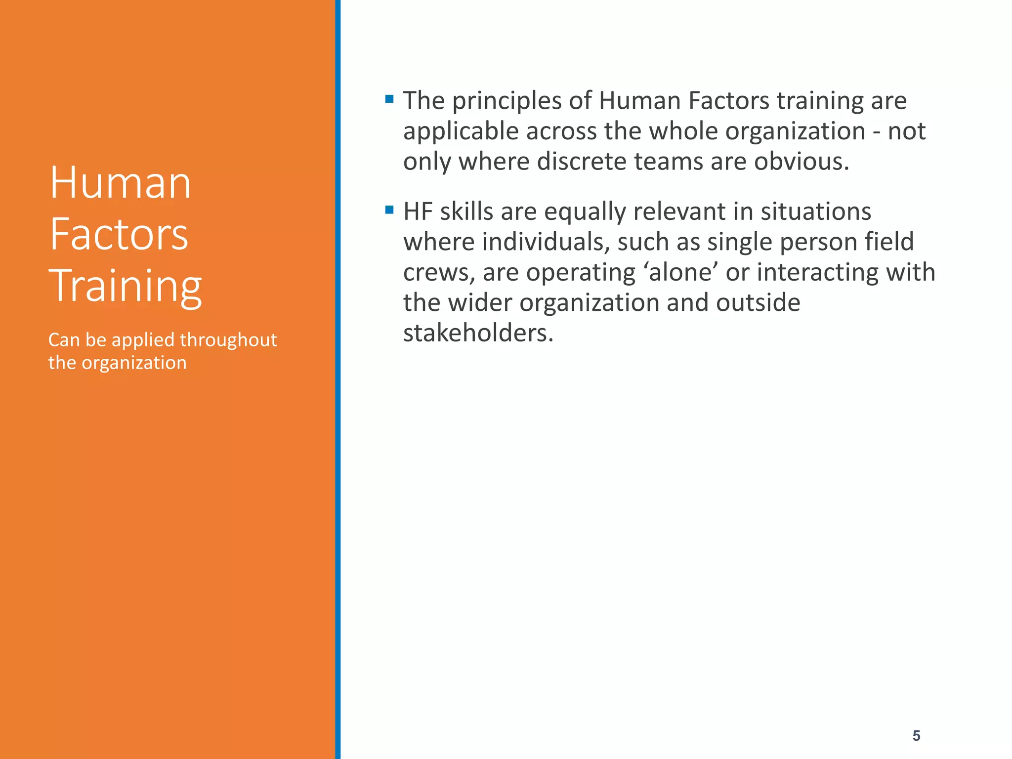 Human factors training | PPTX