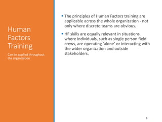 Human factors training | PPTX