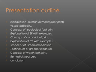 Human footprint on environment | PPT