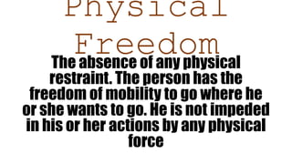 Human Freedom | PPTX