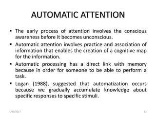 Human function and attention ppt | PPT