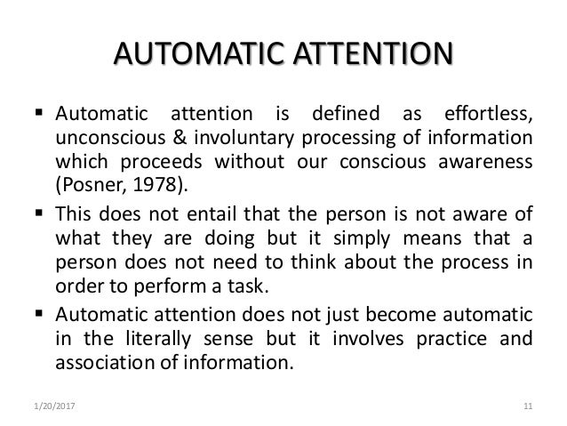 Human function and attention ppt