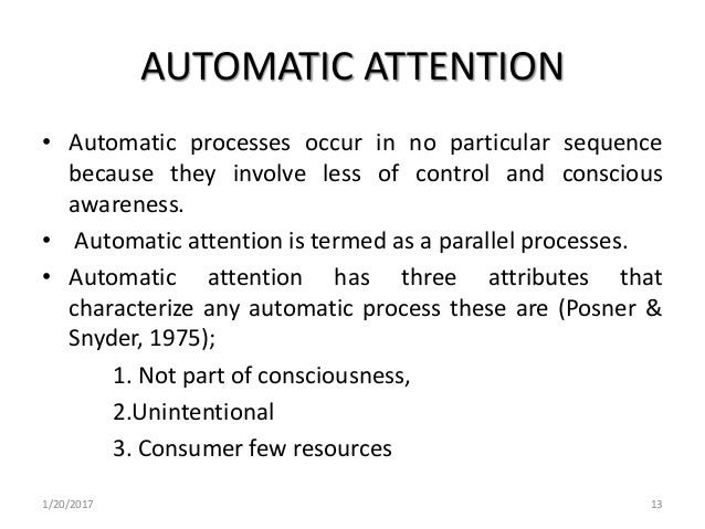 Human function and attention ppt