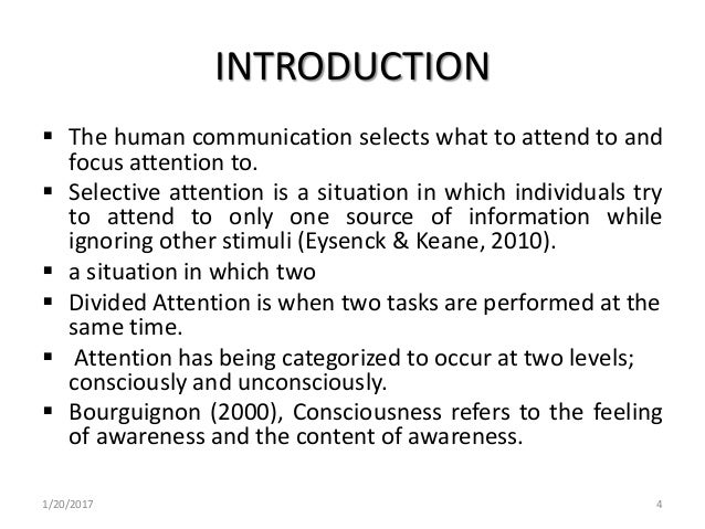 Human function and attention ppt