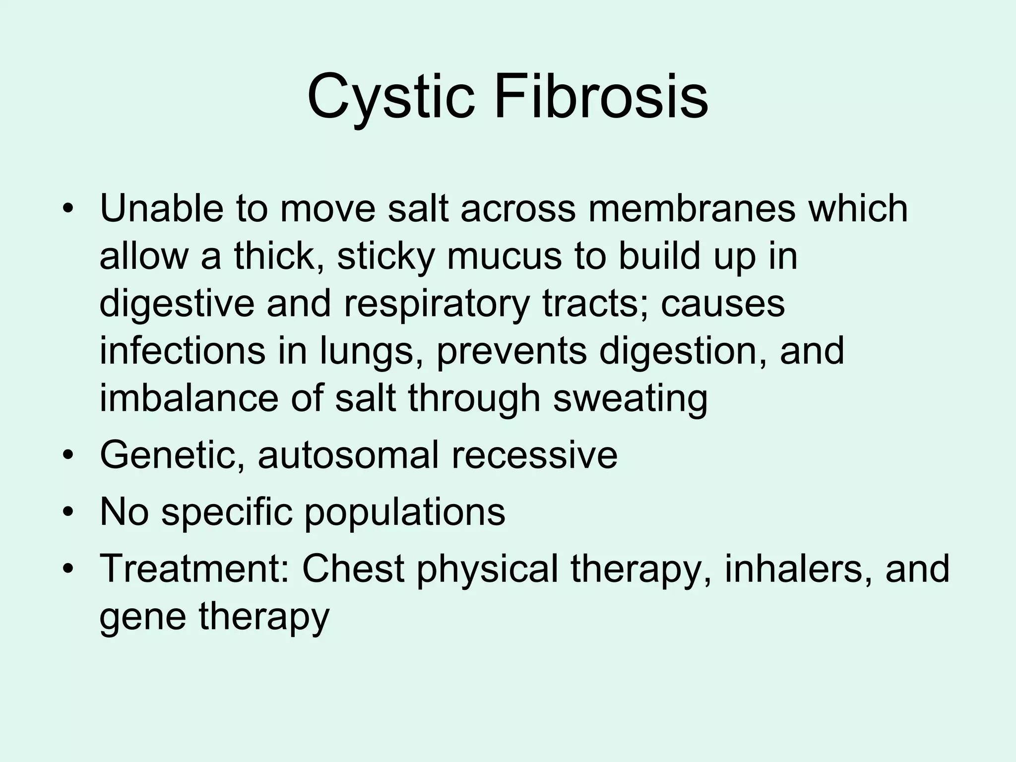 human_genetic_disorders.ppt | Physical Therapy | Wellness