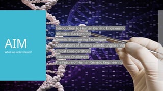 Human Genetic Engineering explanation for college level presentation | PPTX
