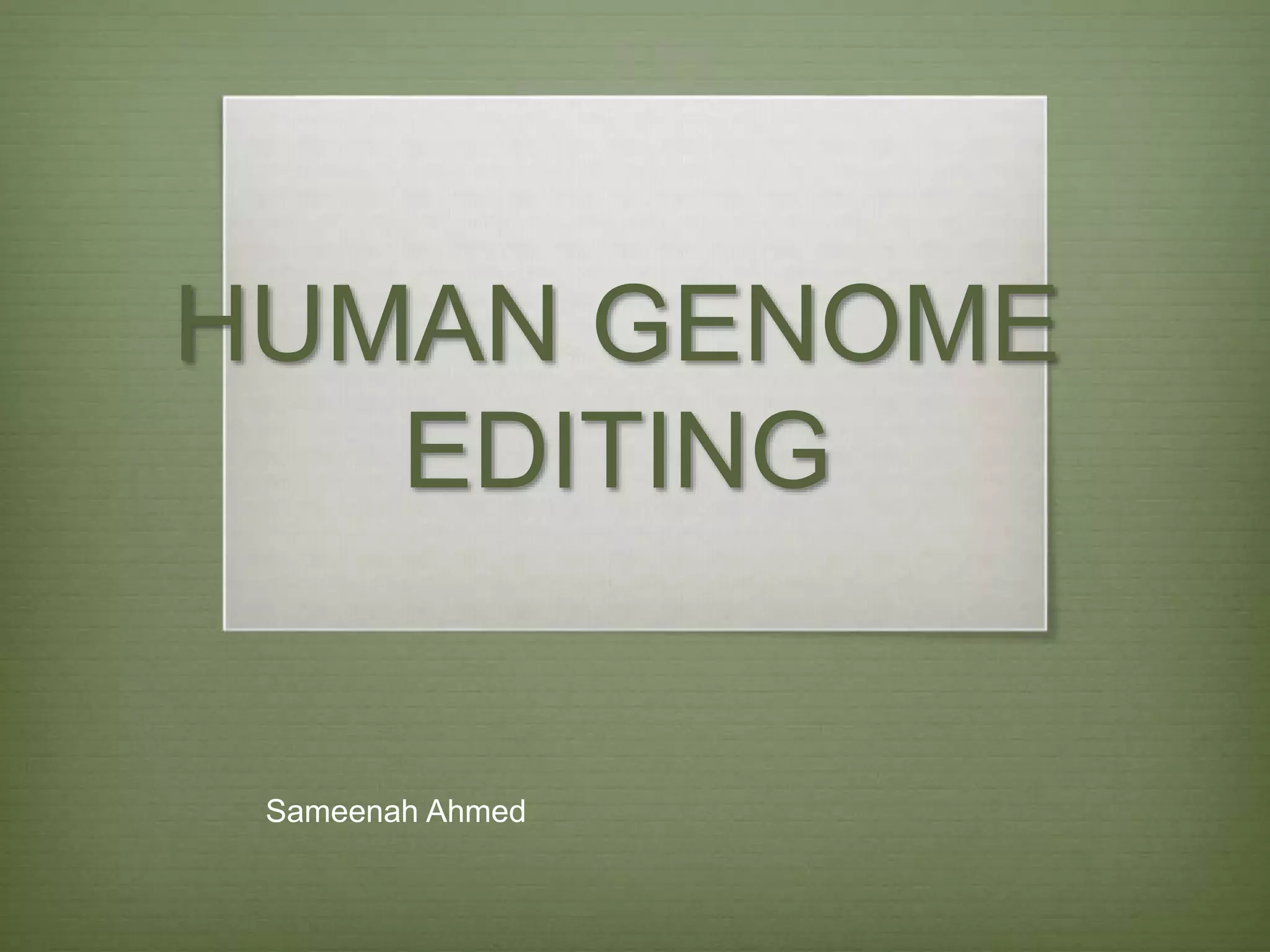 Human genome editing response | PPT