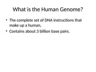 Introduction to Human Genome - Power Point Presentation | PPTX