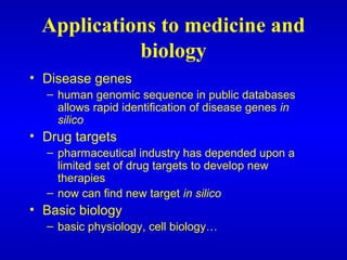 Human Genome Project Applications