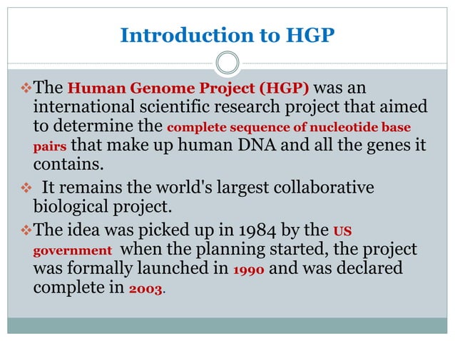 Human genome project | PPTX