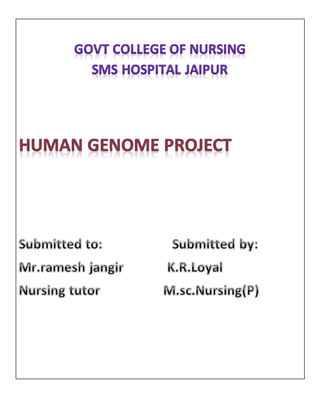 Human genome project | DOCX
