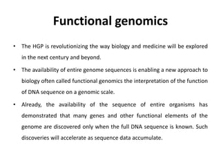 Human genome project | PPTX | Genetics | Science