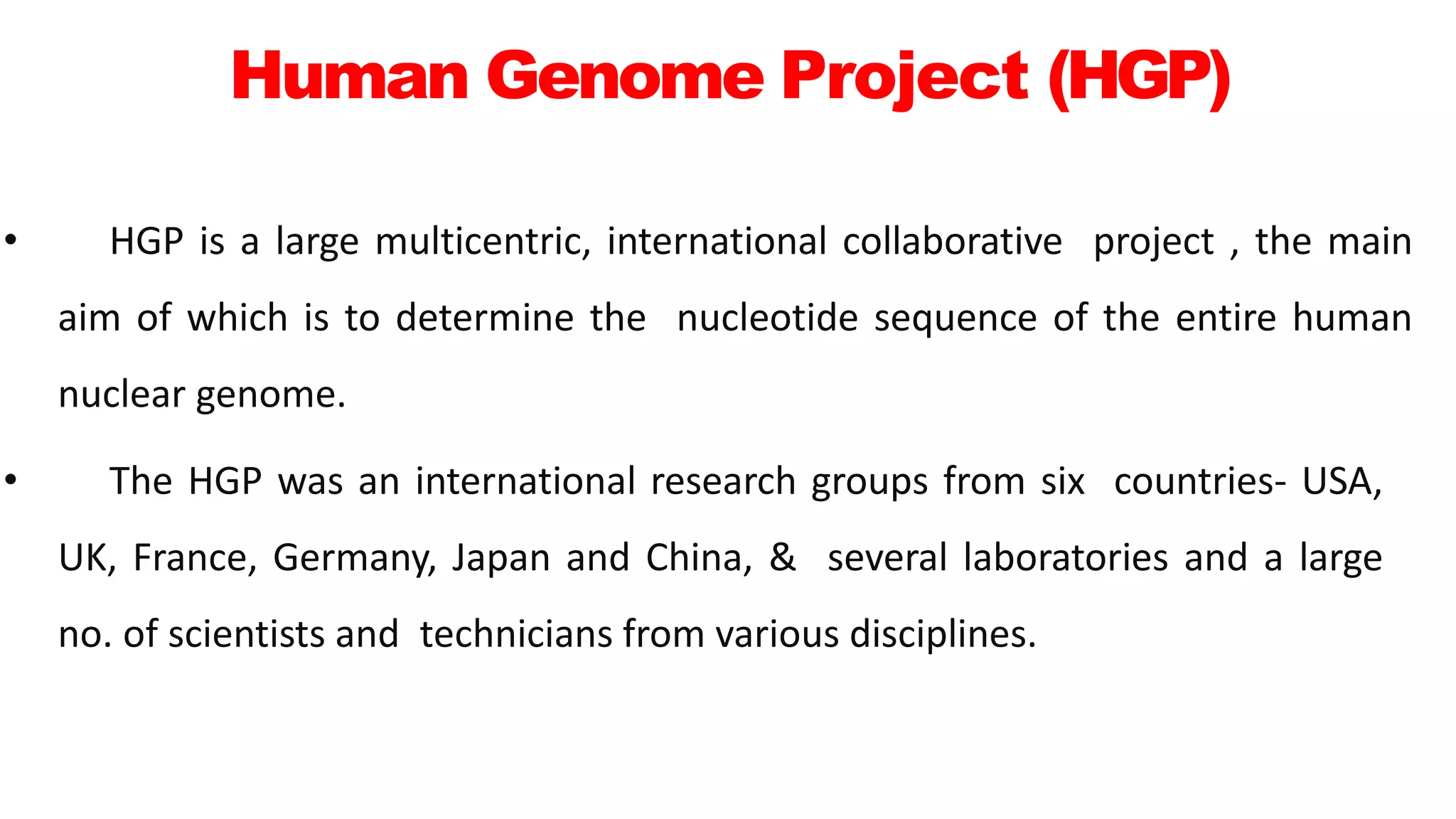 HUMAN GENOME PROJECT | PPTX